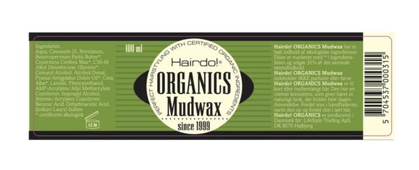 Organic Mud Wax - Køb Parfumefri Voks her | Hairdo! Organics